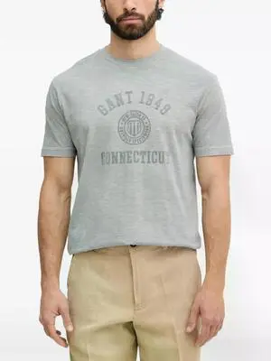 Gant Logo-print Slub-texture T-shirt