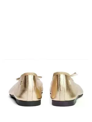 Tommy Hilfiger Metallic Bow Ballet Flats