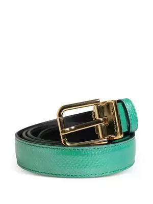 Dolce & Gabbana Textured Leather Belt - Green