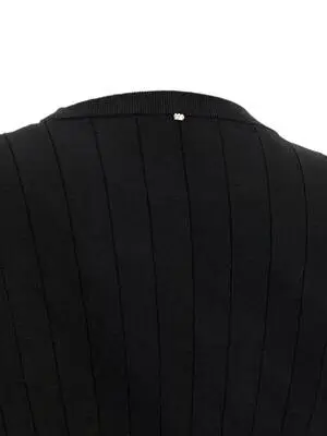 Max Mara Ribbed-knit Short-sleeve Mini Dress