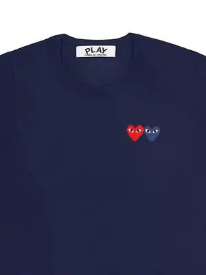 Play Comme Des Garcon Double Heart T-shirt