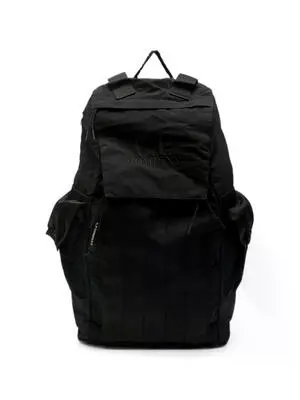 C.P. COMPANY Logo-embroidered Multi-pocket Backpack - Black
