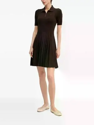 Lacoste Ribbed Pleated Mini Dress