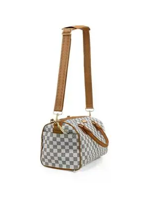 SPRAYGROUND Check-pattern Logo-embossed Holdall