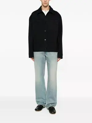 Gucci Logo Embroidered Button-up Jacket