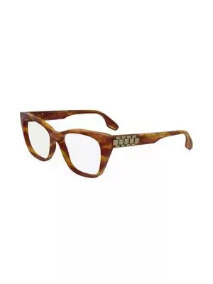 Victoria Beckham Striped Blonde Pattern Cat-eye Frame Eyeglasses