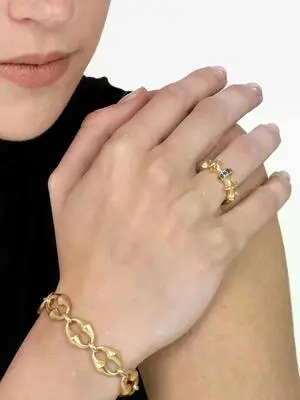 Vram 18k Yellow Blue Sapphire Ring - Gold