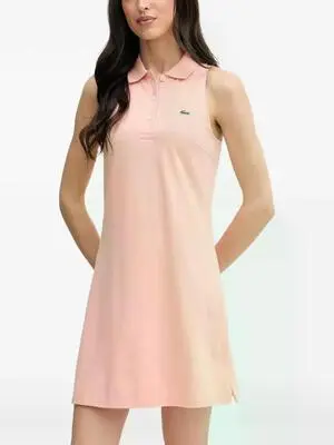 Lacoste Sleeveless Mini Polo Dress With Piqué Texture