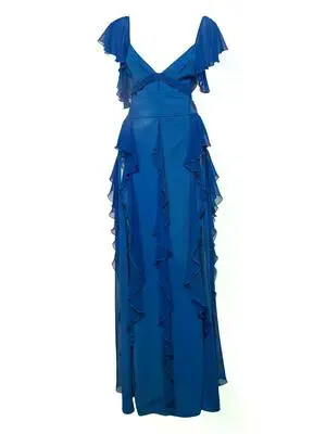 Elie Saab 2024 Georgette Dress - Blue
