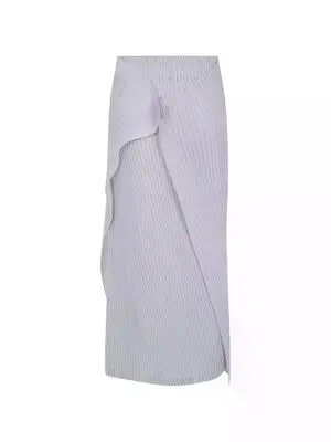 Issey Miyake Pleated Maxi Skirt - Grey
