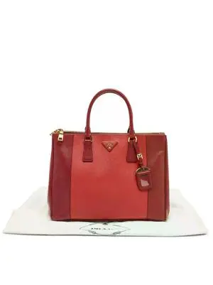 Prada Saffiano Double Zip Tote Bag