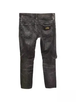 Dolce & Gabbana Distressed Straight-leg Jeans