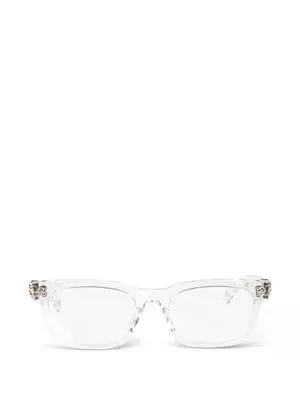 Chrome Hearts Rectangle Frame Eyeglasses - White