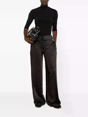 A.M.G. High-neck Elbow-sleeve Top