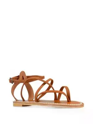 K.JACQUES Epicure Strappy Suede Sandals - Brown