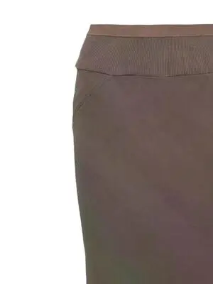 Rick Owens Bias Ribbed-waist Midi Skirt - Brown