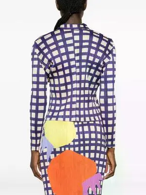 Issey Miyake Plissé-effect Checked Shirt
