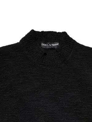 Dolce & Gabbana Textured Knit Mock Neck Sweater