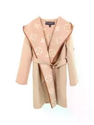 LOUIS VUITTON Monogram Hooded Wrap Coat