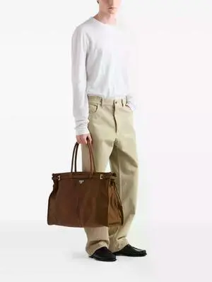 Prada Bonnie Nubuck Leather Tote Bag