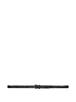 Dragon Diffusion Braided Leather Belt - Black