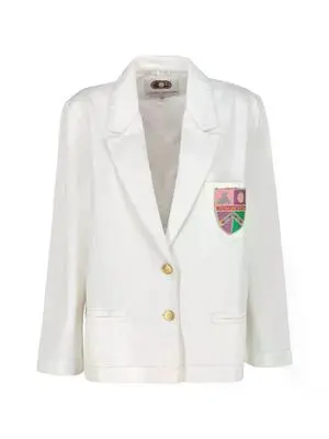 Vintage Cristina Santandrea Cotton Crest Patch Blazer