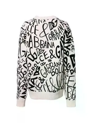 Dolce & Gabbana Graffiti Logo Wool Sweater