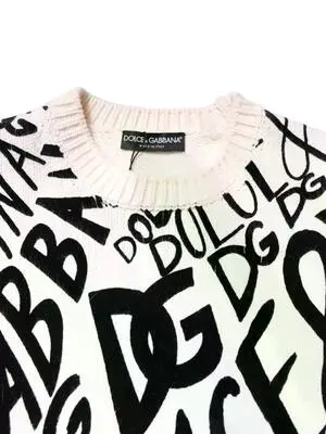 Dolce & Gabbana Graffiti Logo Wool Sweater