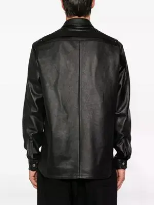 Rick Owens Outershirt Leather Shirt Jacket