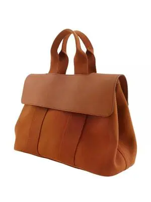 Hermès Toile And Swift Valparaiso Pm Handbag - Orange