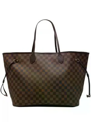 LOUIS VUITTON 2009 Damier Ebene Neverfull Gm Tote Bag - Brown