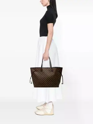 LOUIS VUITTON 2009 Damier Ebene Neverfull Gm Tote Bag - Brown