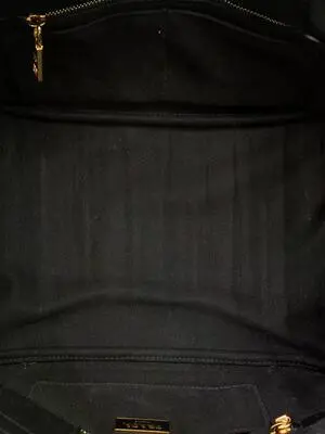 Prada Canvas Canapa Logo Tote Satchel - Black