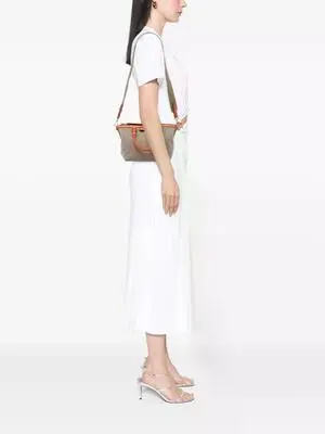 Prada Canvas Canapa Logo Bow Satchel - Neutrals