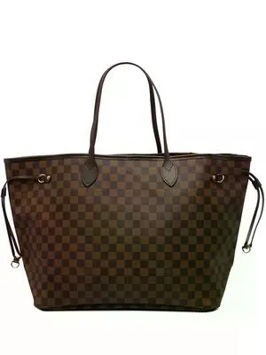 LOUIS VUITTON 2009 Damier Ebene Neverfull Gm Tote Bag - Brown