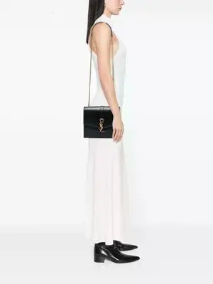 Saint Laurent Medium Leather Monogram Sulpice Crossbody Bag - Black