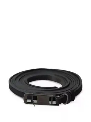 Costume National Skinny Belt With Logo Buckle - Black