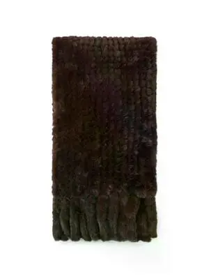 Pinko Faux-fur Fringed Scarf - Brown