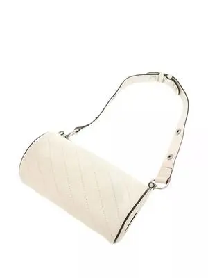 Gucci Leather Blondie Barrel Shoulder Bag - White