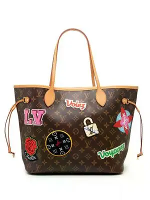 LOUIS VUITTON Monogram Patches Neverfull Mm Tote Bag