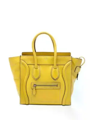 Celine Micro Luggage Tote Bag - Yellow