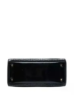 Dior Patent Cannage Lady Satchel - Black