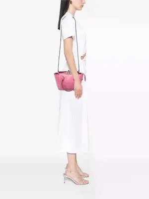 Valentino Garavani Rockstud Leather Double Handle Tote Satchel