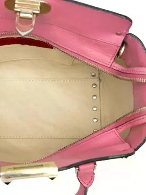 Valentino Garavani Rockstud Leather Double Handle Tote Satchel