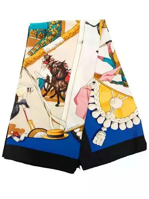 Hermès 2000-2026 Plaza De Toros Silk Scarf 90 Scarves - Neutrals