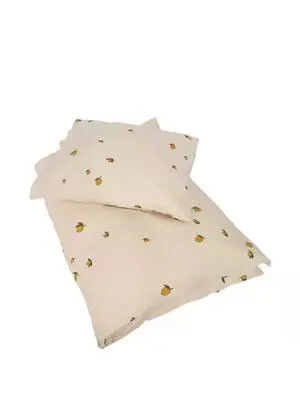 KONGES SLØJD Lemon-print Bedding Set - Neutrals