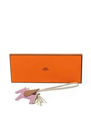 Hermès 2021 Milo Lambskin And Swift Grigri Rodeo Pegase Bag Charm Pm Keychain - Pink