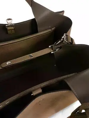 TOD'S Logo-pendant Pebbled-leather Tote Bag