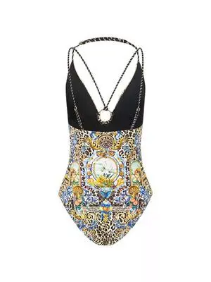Camilla Halterneck One Piece With Ring Hardware - Black
