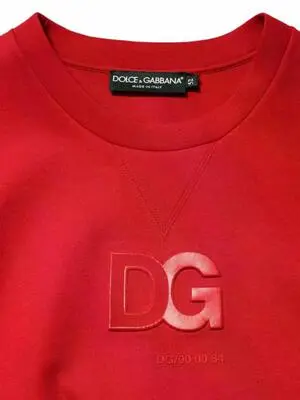 Dolce & Gabbana 3d Dg Logo Cotton Sweatshirt